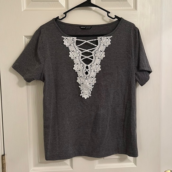 SHEIN | Tops | 2 Shein Lace Front Top | Poshmark